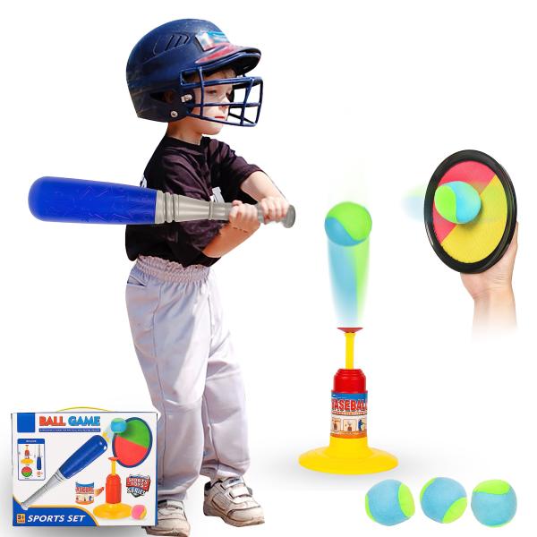 商品名:  T Ball Set,Tee Ball Sets for Kids,Kids Baseball Batting Tee Set,Baseball,Softball,Wiffle Ball Set Game,2 in 1 Outd...