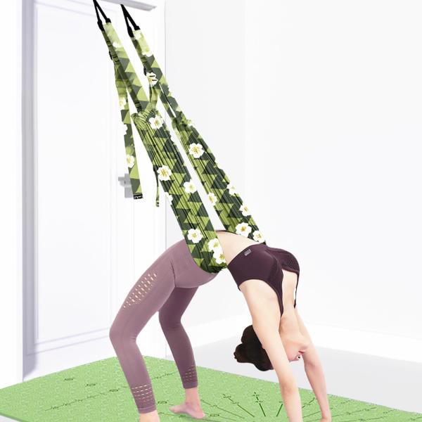 商品名: ヨガストレッチストラップ ヨガフィットネスバンド ドアアンカー付き 柔軟性 トレーナー バックベンド アシスト ストレッチアウトストラップ 脚のストレッチエクササイズ 毎日のストレッチ 理学療法 ダンス 空中ヨガ Yoga Str...