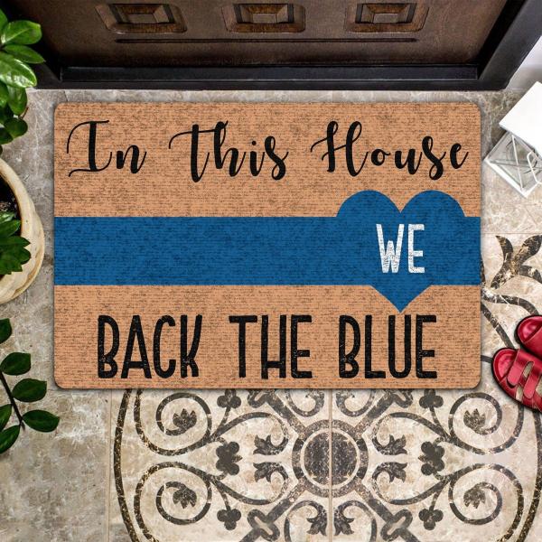 商品名:  Rugs for Living Room Door Mat Indoor Entrance Porch Welcome Funny Doormat Blue Line Doormat Home Decor We Back The...