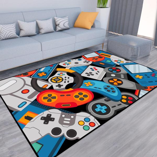 商品名:  Lacut Game Area Rug Teen Boys Carpet, 3D Gaming Rugs Gamepad Controller Mat for Boys Girls Bedroom Playroom, Non-S...