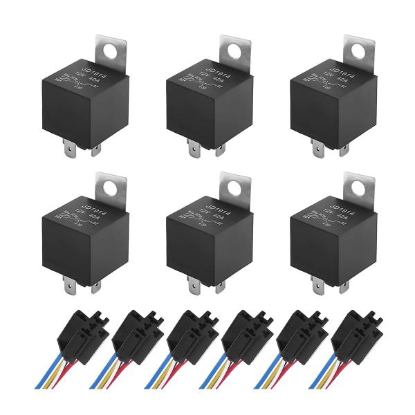 商品名:  AICEL 6 Pcs 5-Pin 12V Relay Kit, 40 AMP Waterproof Relay and Harness Set, Automotive Relay with Interlocking Harne...
