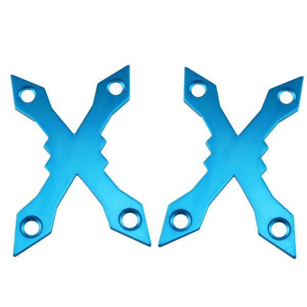 商品名: Haidong-スケートボード アンチシンキング ガスケット ブルー スケートボードガスケット ロングボードデッキプロテクター (4つ穴外側プロング) ブルー - 2個 Haidong-Skateboard Anti Sinkin...