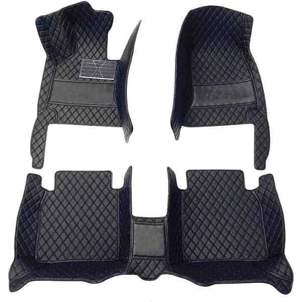 商品名KAYAMU Customized Car Floor Mats Car Carpet All-Weather Full encirclement Mat Leather Interior Passenger Car SUV (Bla...