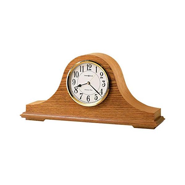 商品名: Howard Miller Echo Mantel Clock II 549-617 ? ゴールデンオーク仕上げ 光沢真鍮仕上げベゼル ブラック数字 真鍮秒針 クォーツムーブメント ウェストミンスターチャイム Howard Mil...