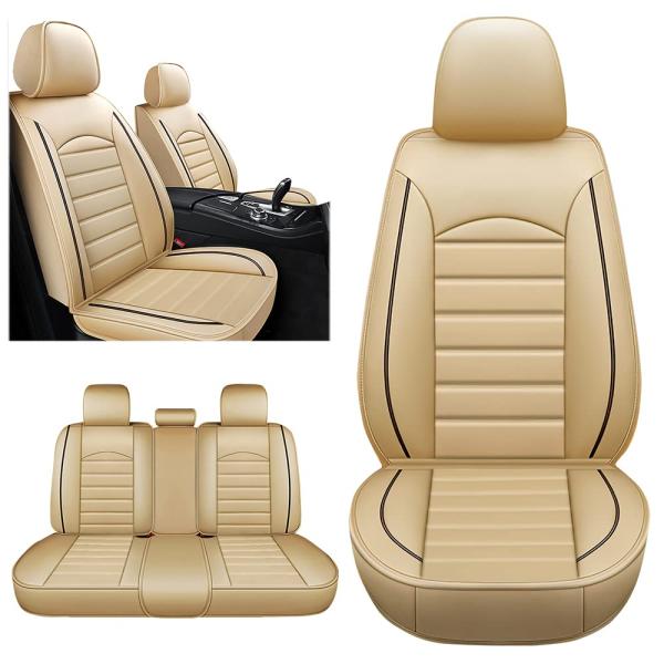 商品名:  ROBECCHI Car Seat Covers Fit for Jeep Wrangler 2022-2023, 5 Seat Cover Waterproof PU Leather Faux Front Rear Seat ...