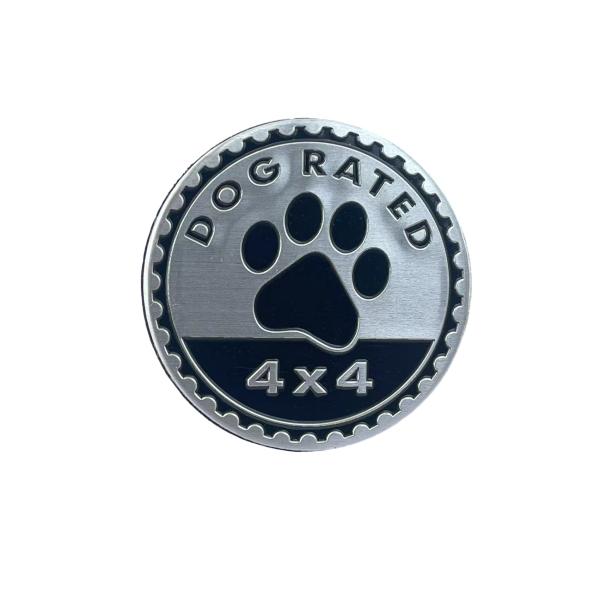 商品名:  Dog Badge Rated Emblem 4 x 4 Metal Automotive Badge 3D Trim Fender Hook Trunk Badge Decals Stickers Compatible wit...