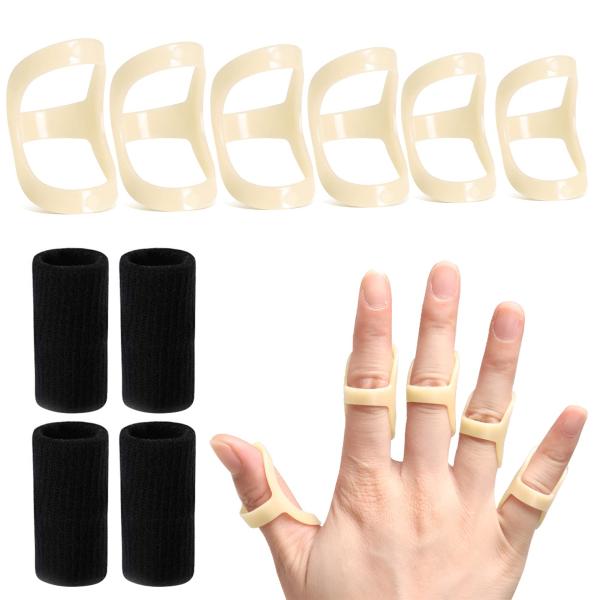 商品名:  10Pcs Oval Finger Splints &amp; Sleeves Kit, 6 Graduated Oval Trigger Finger Splint &amp; 4 Finger Sleeves for Tri...