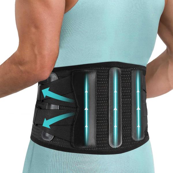 商品名:  NICEWIN Back Brace for Lower Back Pain Relief, Lumbar Support Belt for Men and Women with 5 Lumbar Pads, Breathabl...