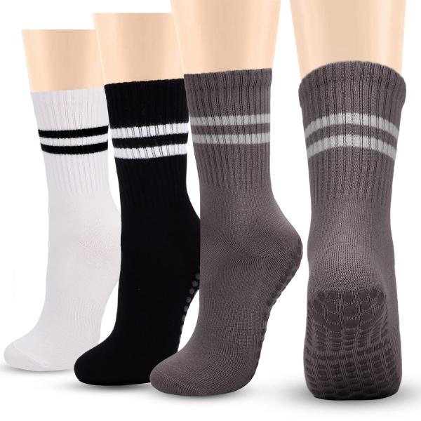 商品名:  CHUANGLI 3 Pairs Grip Socks Yoga Socks with Grips for Women Non Slip Socks for Pilates, Workout, Ballet, Dance, Ho...