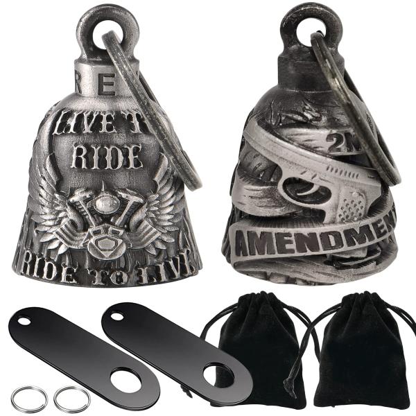 商品名:  Dream Apparel 2 Pack Motorcycle Bells for Bikers Riders Men Women Angel Bells with Bell Hangers, Ride Riding Bells...