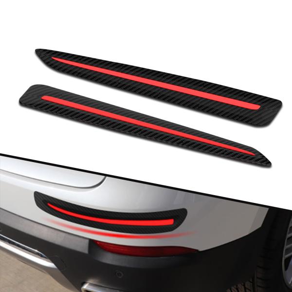 商品名: Sodcay 車用フロントリアバンパープロテクターストリップ カーボンファイバーテクスチャバンパープロテクターストリップ 車、SUV、トラックに最適 (ブラック) 2個 Sodcay 2 PCS Car Front Rear Bu...