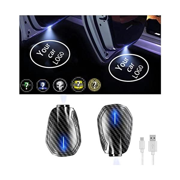 商品名:  Car Door Lights,2Pcs Car Door LED Logo Projector Lights,Rechargeable Wireless Car Door Step Courtesy Welcome Light...
