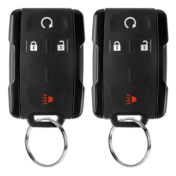 商品名: キーフォブ 交換用キーレスエントリーリモコン シボレー コロラド シボレー シルバラード | GMC シエラ キャニオン 2014 2015 2016 2017 4ボタン カーキー リモートスタート M3N-32337100 2パ...