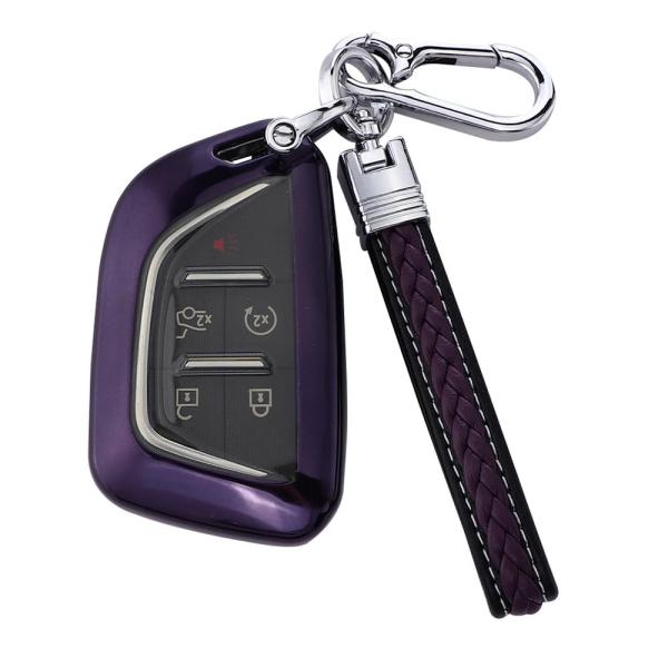 商品名:  Car Key fob Cover Compatible with 2020 2022 Cadillac CT5 CT6 XTS XT4 XT5 XT6 ATS Escalade ESV Accessories 4 6 Butt...