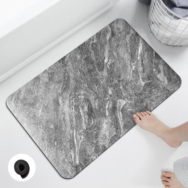 商品名:  SVOHZAV Diatomite Soft Bath Mat Super Absorbent Quick Dry Non-Slip Mat for Bathroom Low Profile Bath Tub Rug Fits ...