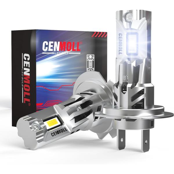 商品名Cenmoll H7 LEDヘッドライト電球 400%明るさ 80W 16000LM 6000K クールホワイト アダプター不要 1:1デザイン 直接取り付け LED H7ヘッドライトバルブ Canbus エラーフリー ハロゲン交換キ...