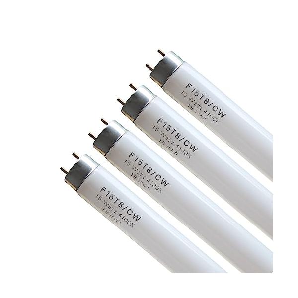 商品名:  18" F15T8/CW Fluorescent Light Bulb,T8 15 Watt Cool White Tube,Replacement Bulb for Philips Alto ECO GE Staco Ligh...