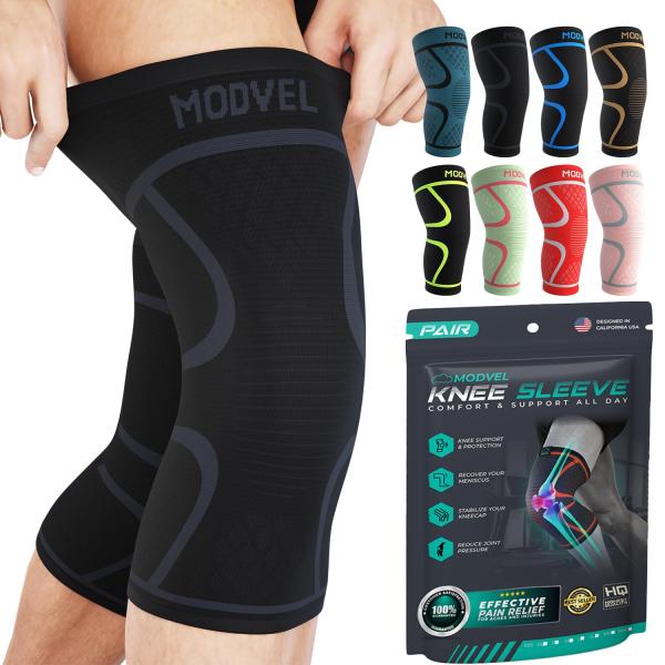 商品名:  Modvel Knee Braces for Knee Pain Women &amp; Men - 2 Pack Knee Brace for Knee Pain Set, Knee Brace Compression Sle...
