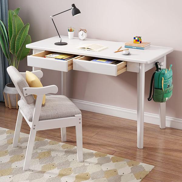 商品名: MDHP ソリッドウッドライティングデスク 引き出し付き オフィスホーム用 モダン ミッドセンチュリー コンピュータテーブル シンプルなオフィスデスク ミニマリスト学習デスク 小さなスペース用 フック付き (80x50x75cm(...