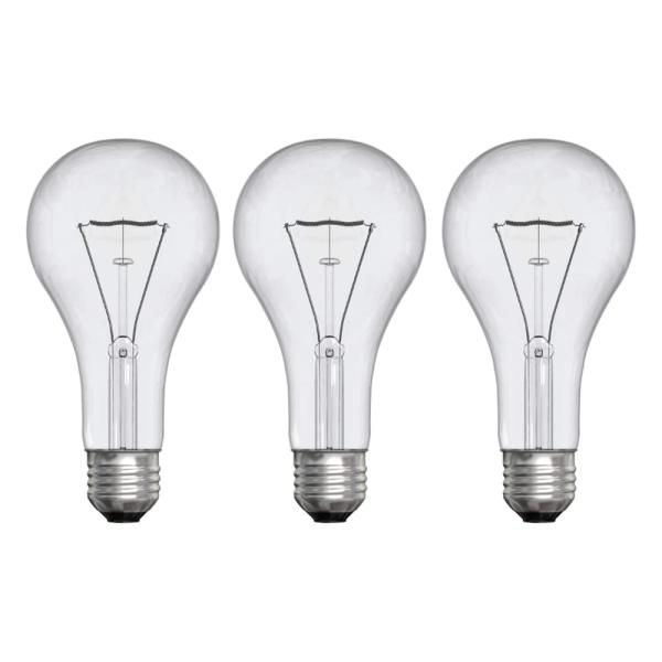 商品名:  GE Lighting Crystal Clear Light Bulb, 150 Watt, General Purpose Light Bulb, Medium Base (Crystal Clear, 3 Pack), ?...