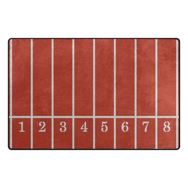 商品名:  Running Track Field Sport Paattern Area Rug Rugs Non-Slip Indoor Outdoor Floor Mat Doormats for Home Decor 18x30In...