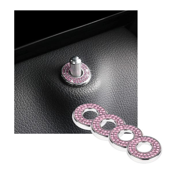 商品名:  Ziciner Bling Inner Car Door Lock Covers, 4 Pcs Rhinestones Auto Pull Rod Bolt Decoration Stickers, Sparkly Vehicl...