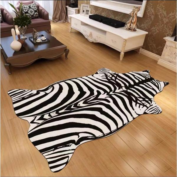 商品名:  Animal Skin Area Rug,4x6ft, Zebra Print Pattern Large Carpet, Modern Home Decor Living Room Carpet, Suitable for L...