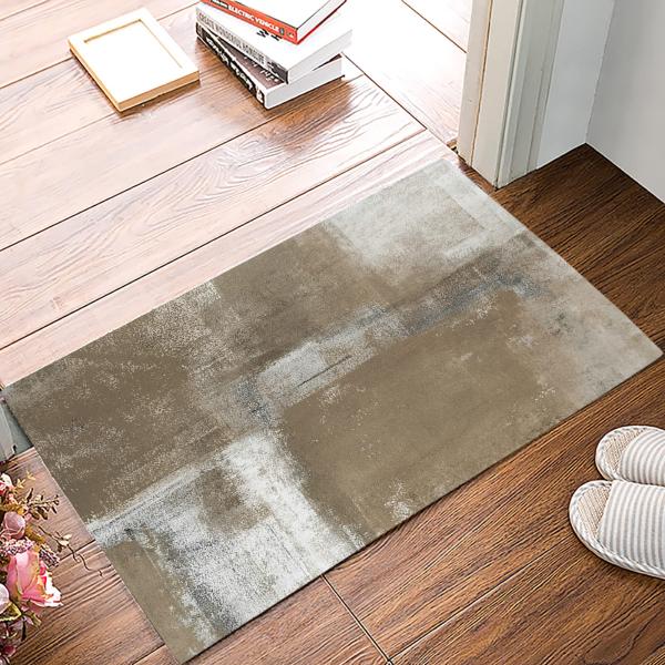 商品名:  Indoor Doormat Modern Abstract Art Non Slip Rubber Backing Doormat Entrance Rugs Graffiti Gray Brown Welcome Low-P...