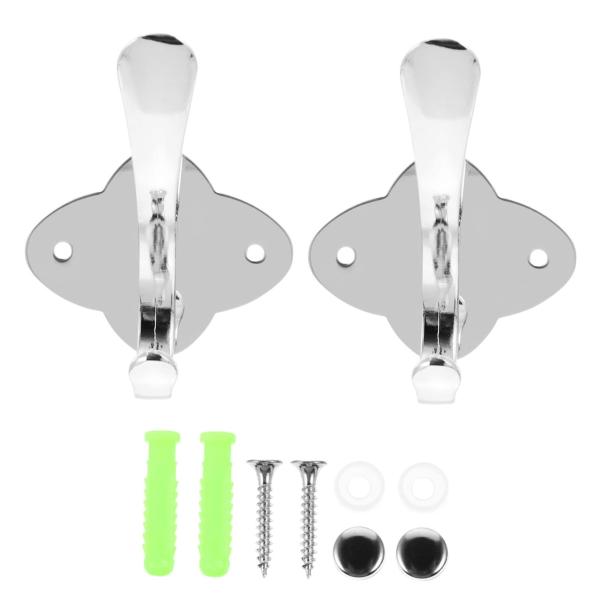 商品名:  Housoutil 2pcs Clothes Hook Coat Hook Towel Hook Wall Hanging Hooks Stainless Steel Key Ring Robe Hook Holder Heav...
