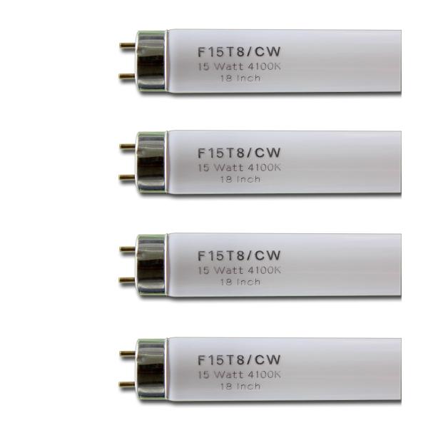 商品名:  Flyercatch (4pack 18inch F15T8-CW 15W Cool White Fluorescent Light Bulb, 4100K Straight Tube lamp,G13 Medium bi-pi...