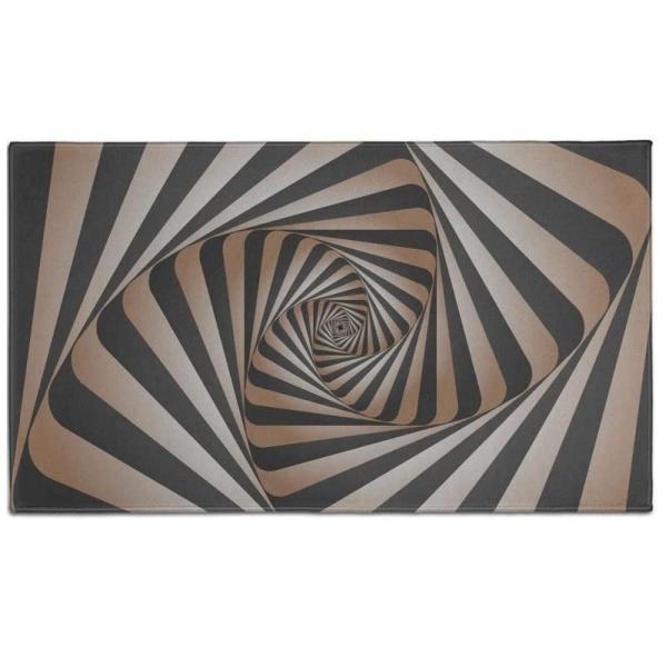 商品名:  Rugs for Bedroom Men 3D Illusion Rugs Black and White Bath Rugs Washable Welcome Floor Optical Illusion Rug Carpet...