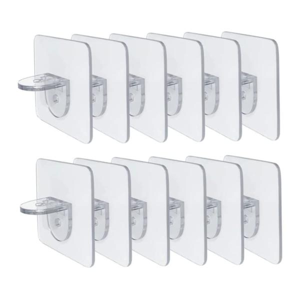商品名:  OnIUeZky Wardrobe Shelf Brackets Layered Partitions Sticking Hooks Wardrobe Self Adhesive Supports 12PCS for Homeブ...