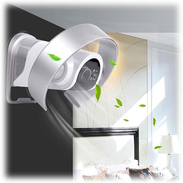 商品名Bladeless Wall Mount Fan Leafless Table Fan For Office, Home, Bedroom, 9 Speed/12H Timer Air Circulator Cooling, Silv...