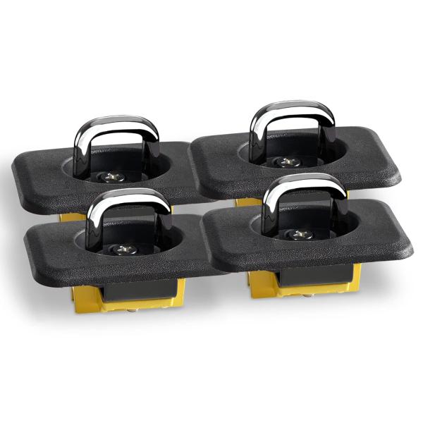 商品名: YIUIY 格納式タイダウンアンカー トラック荷台サイドウォール F150 Super Duty Silverado Sierra Ram 1995-2018 (4セット) YIUIY Retractable Tie Down A...