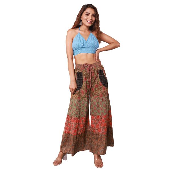 商品名:  Hippie Forever Women's Indain Casual Loose Wide Leg Pants, Yoga Palazzo Comfy Sports Lounge Pants with Pockets,Plu...