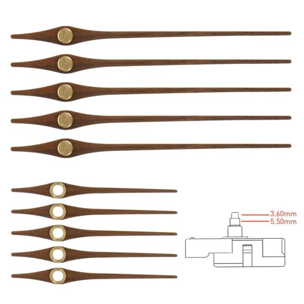商品名:  Milisten 5 Sets Wooden Clock Hands Quartz Clock Mechanism Replacement Parts Wood Clock Movement Wall Clock Repair ...