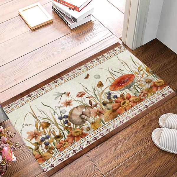 商品名:  Doormat Indoor Entrance Home Decor Door Mat 16 x 24 Inch, Mushroom Floor Rugs for Kitchen, Bathroom, Country South...