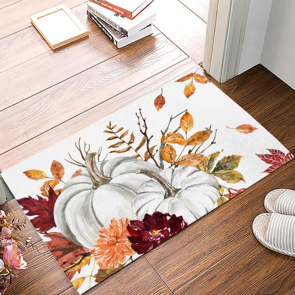 商品名:  Doormat Indoor Entrance Home Decor Door Mat 16 x 24 Inch, Thanksgiving Floor Rugs for Kitchen, Bathroom, Grey Fall...