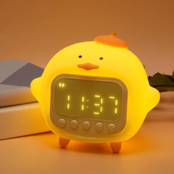 商品名:  NINEFOX Cute Duck Alarm Clock for Kids, Cute Night Light, Children's Duckling Wake Up Lamp, Two Groups of Alarm Cl...