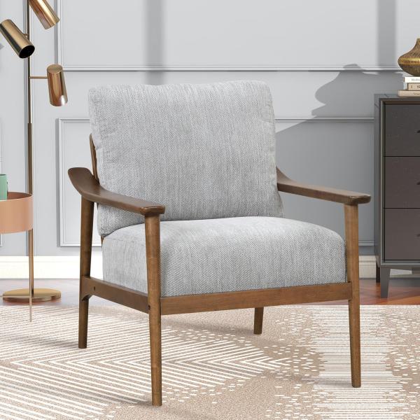 商品名:  DHAEY Single Fabric Accent Chair,Mid-Century Modern Armchair with Solid Wood Legs,Reading Leisure Chair with High ...