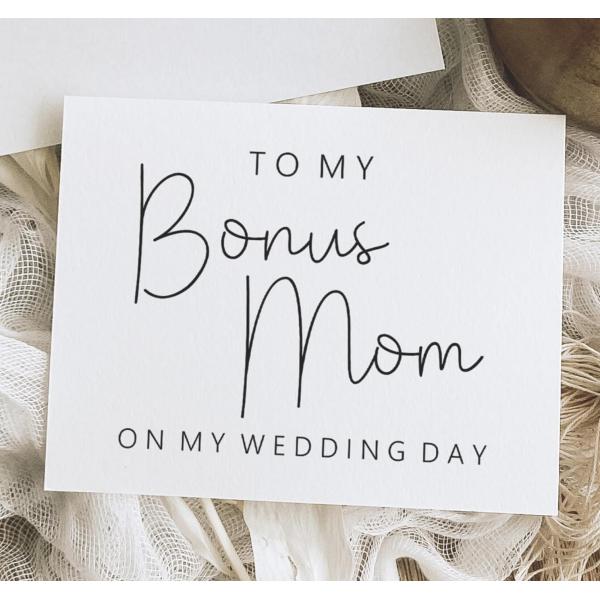 商品名:  To My Bonus Mom On My Wedding Day. Wedding Day Card For Step-Mom.ブランド: ONE MORE GLASS LLC高さ: 16cm横幅: 16cm奥行: 1cm重量...