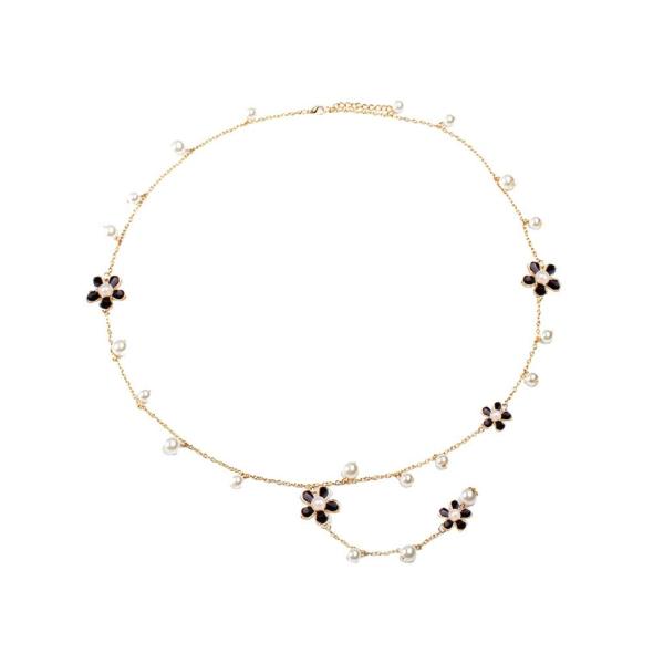 商品名:  Heart Diamond Necklace Simple Pearl Long Diamond Leaf Chain Fashion Fashion Fringe Sweater Wild Necklaces Pendants...