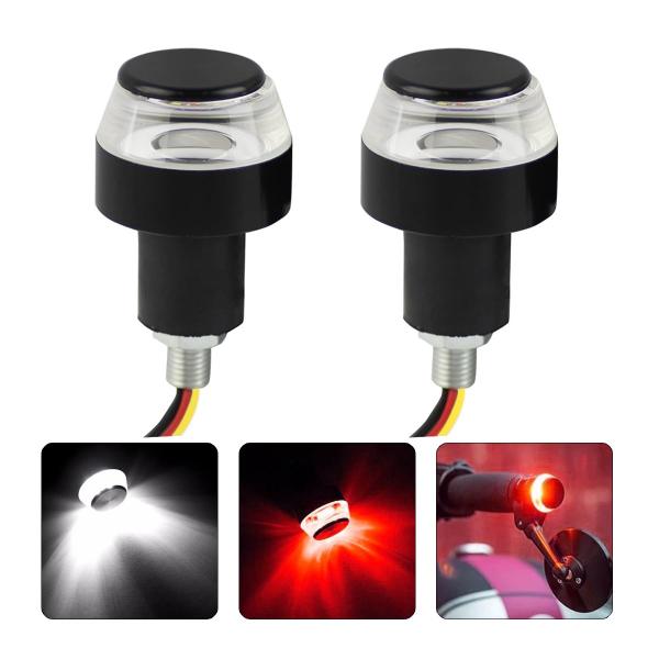 商品名: AICEL (アイセル) バイク用 ハンドルバーエンド LEDライト ハンドルバーインジケーター ウィンカーライト 12Vハンドルバーグリップエンドプラグサイドマーカーランプ デイタイムランニングライト バイク用 Eバイク (ホワ...