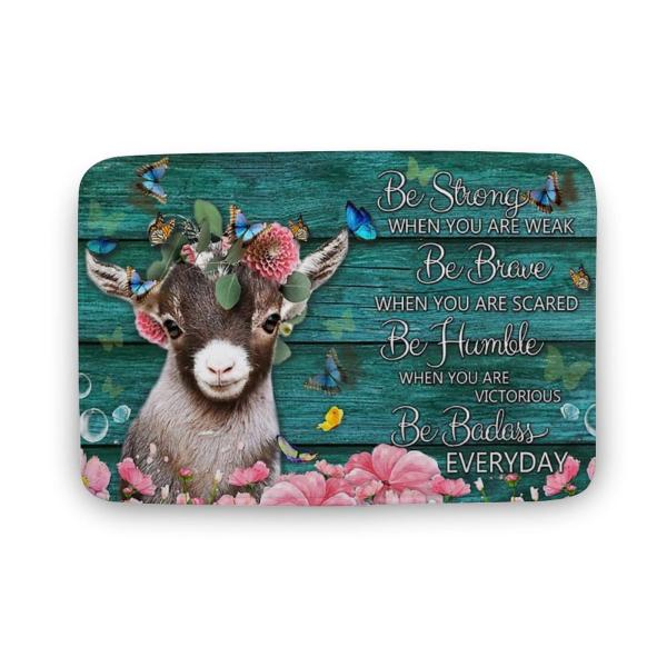 商品名:  Goat Flower Doormats Non-Slip Entrance Front Door Rug Funny Outdoor Indoor Bathroom Kitchen Bedroom Entryway Floor...
