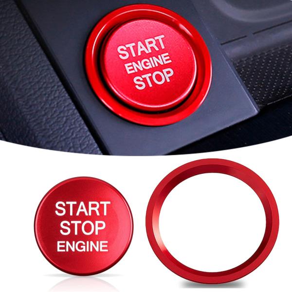 商品名:  CTAHRBD 2 Pack Car Engine Start Button Cover, Stop Switch Sticker, Aluminum One-Button Start Ring, Button Cap Surr...