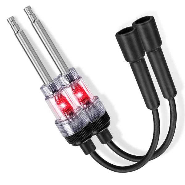 商品名: Kewucn インラインスパークプラグテスター、プラグエンジンイグニッションテスター、自動車オートバイ芝刈り機内部/外部エンジンアーマチュア診断検出器ツール、ユニバーサルカー外装アクセサリー 2個 Kewucn 2 Pcs Inl...