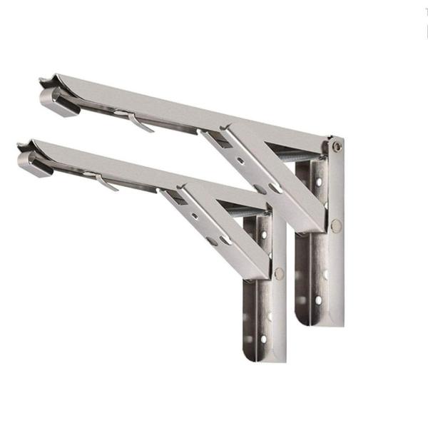商品名:  ygqzm 2pcs Folding Shelf Brackets Heavy Duty Stainless Steel Collapsible Shelf Bracket for Table Work Space Saving...