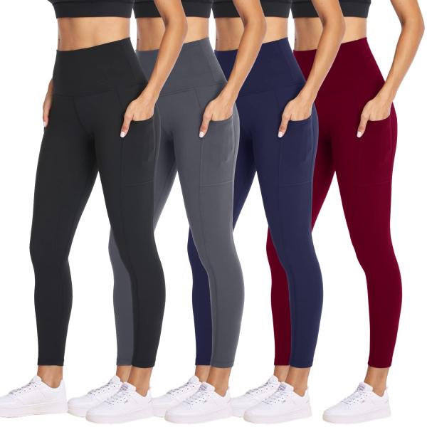 商品名:  NexiEpoch 4 Pack Leggings for Women with Pockets - High Waisted Tummy Control for Workout Running Yoga Pants Reg &...