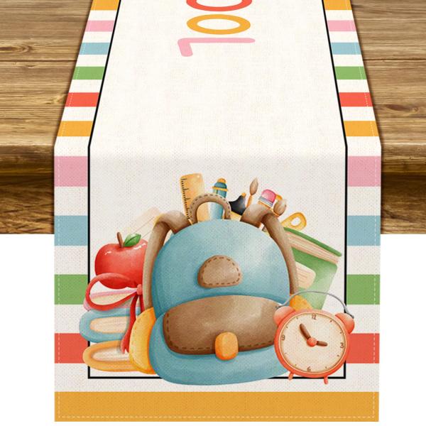 商品名: Pudodo 新学期テーブルランナー キッズ 初学期 学生 パーティー 授業 キッチン ダイニング 部屋 ホームデコレーション Pudodo Back to School Table Runner Kids First Day o...