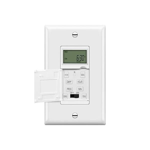 商品名:  ENERLITES Programmable Digital Timer Switch for Lights, Fans, Motors, 7-Day 18 ON/Off Timer Settings, Single Pole,...